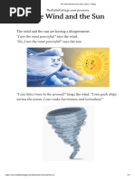 North Wind vs. Sun: Aesop's Fable | PDF