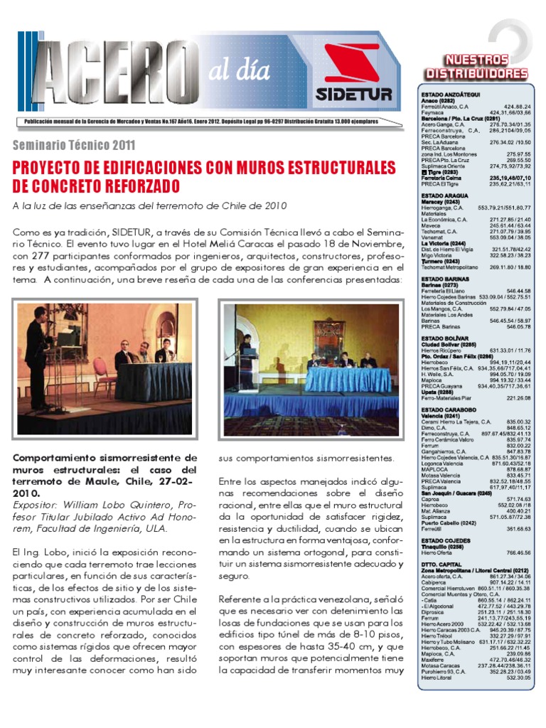 Proyecto de Edificaciones Con Muros Estructurales de Concreto Reforzado | PDF | Temblores ...
