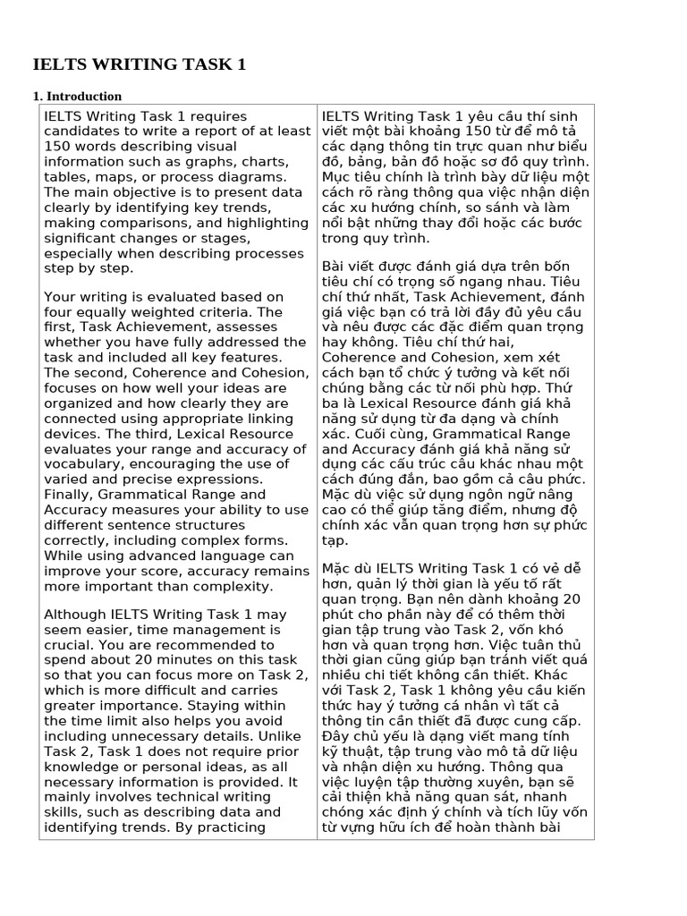 IELTS Writing Task 1 | PDF