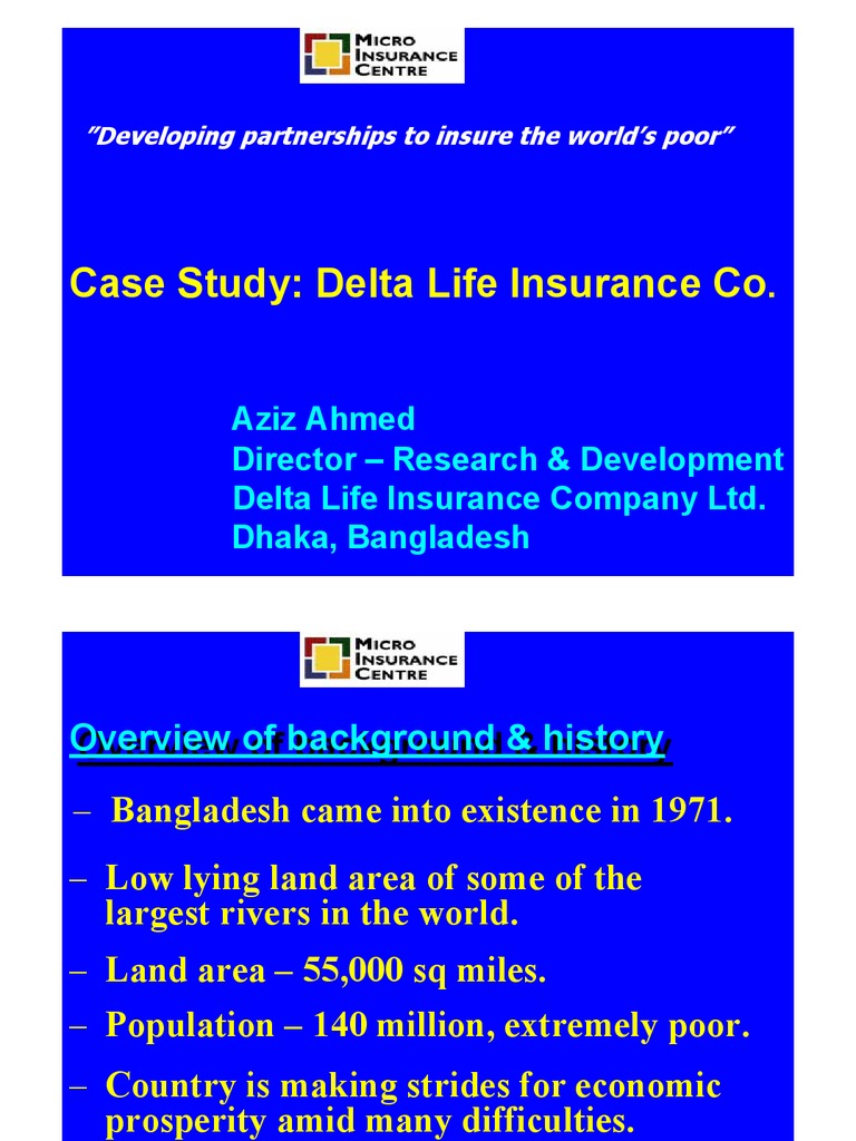Delta Life Insurance's Microinsurance Impact | PDF | Bangladesh | Poverty