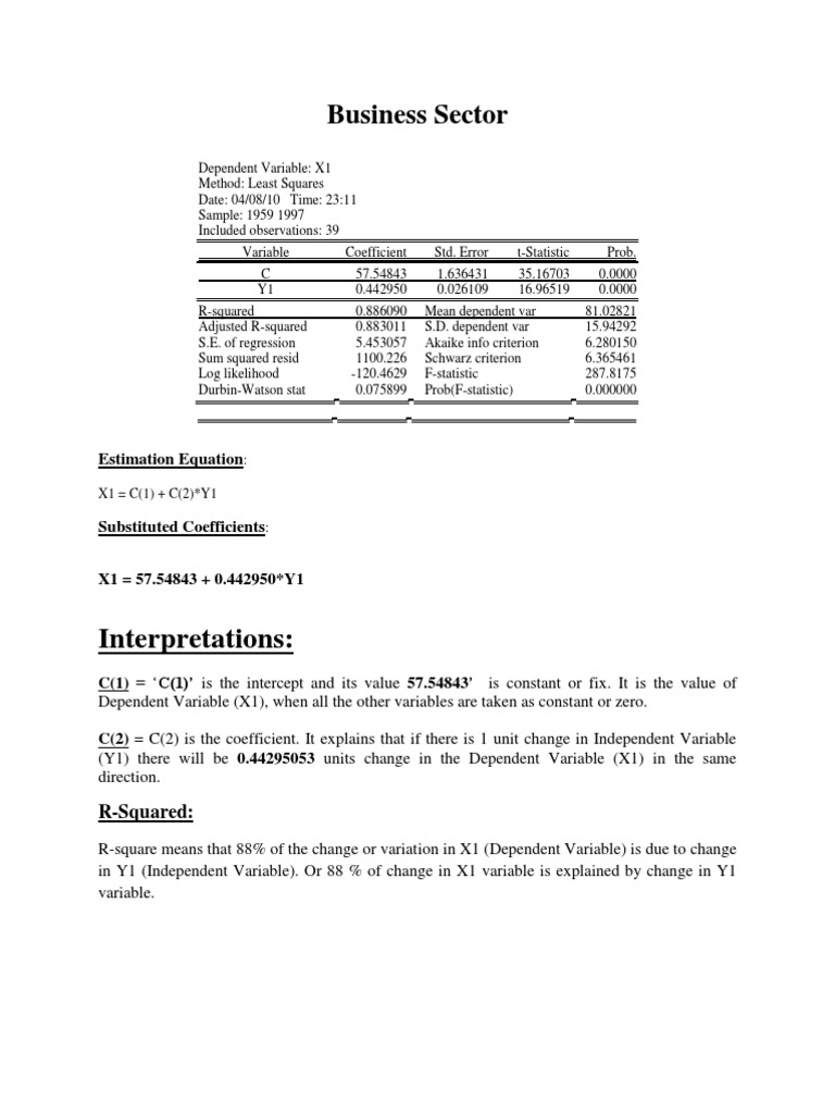 Assignment | PDF | Coefficient Of Determination | Regression Analysis