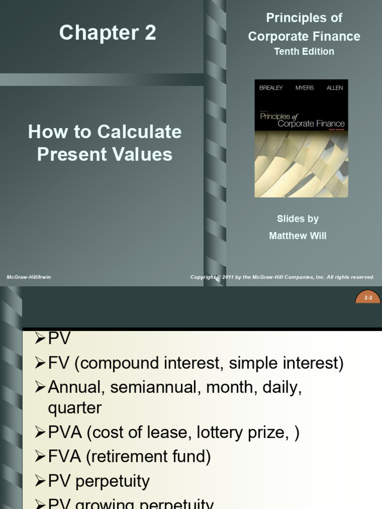 Chapter 2 - How to Calculate Present Values | PDF | Net Present Value ...