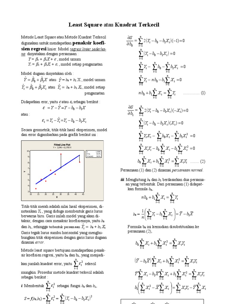Metode Least Square | PDF | Metode & Bahan Ajar