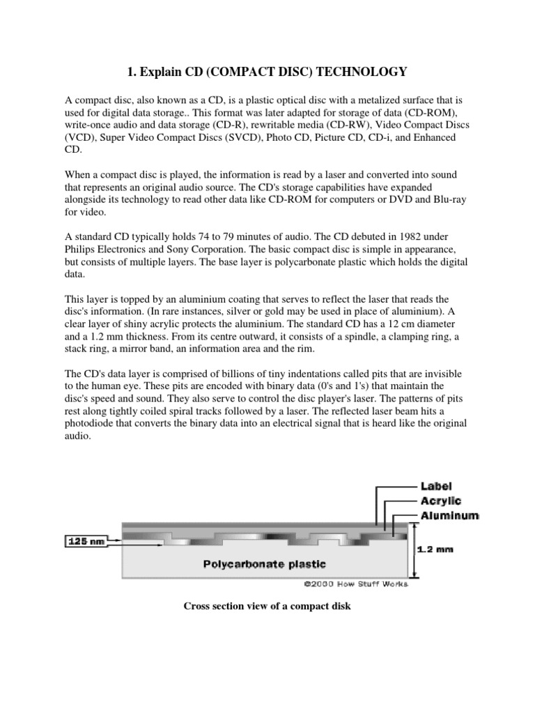 CD and DVD Technologies and Their Differences | PDF | Compact Disc | Dvd