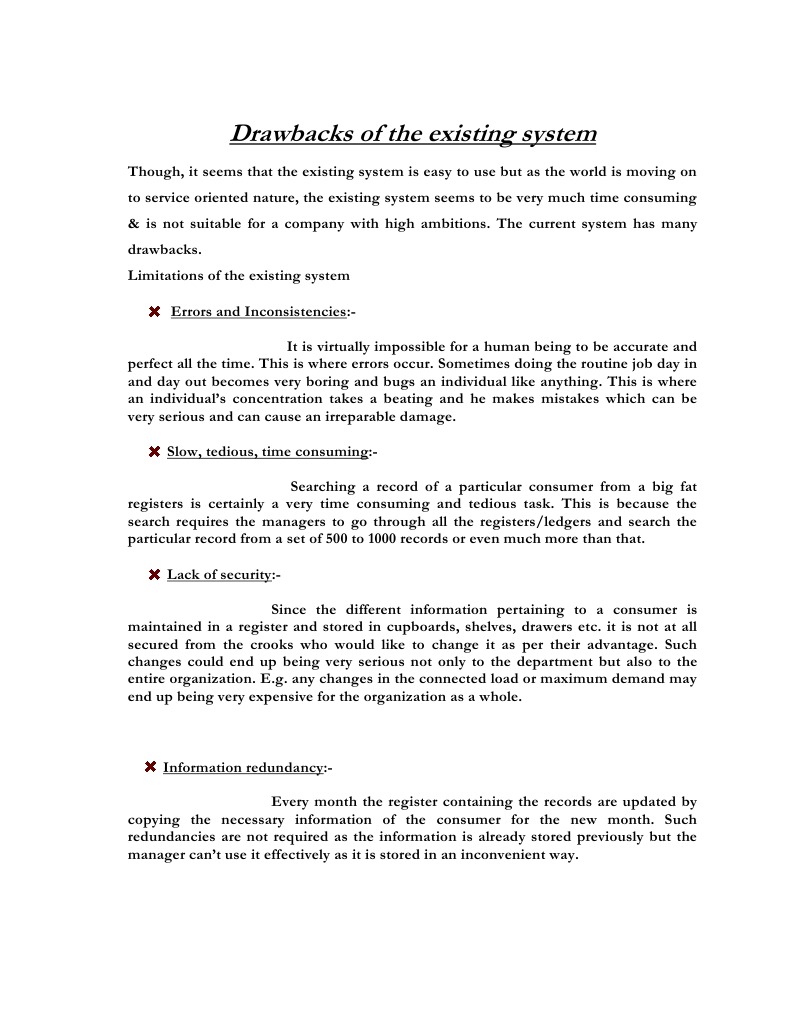Drawbacks of The Existing System | PDF | Databases | Computing