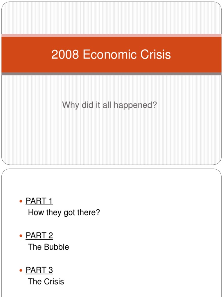 2008 Economic Crisis: Why Did It All Happened? | Download Free PDF ...