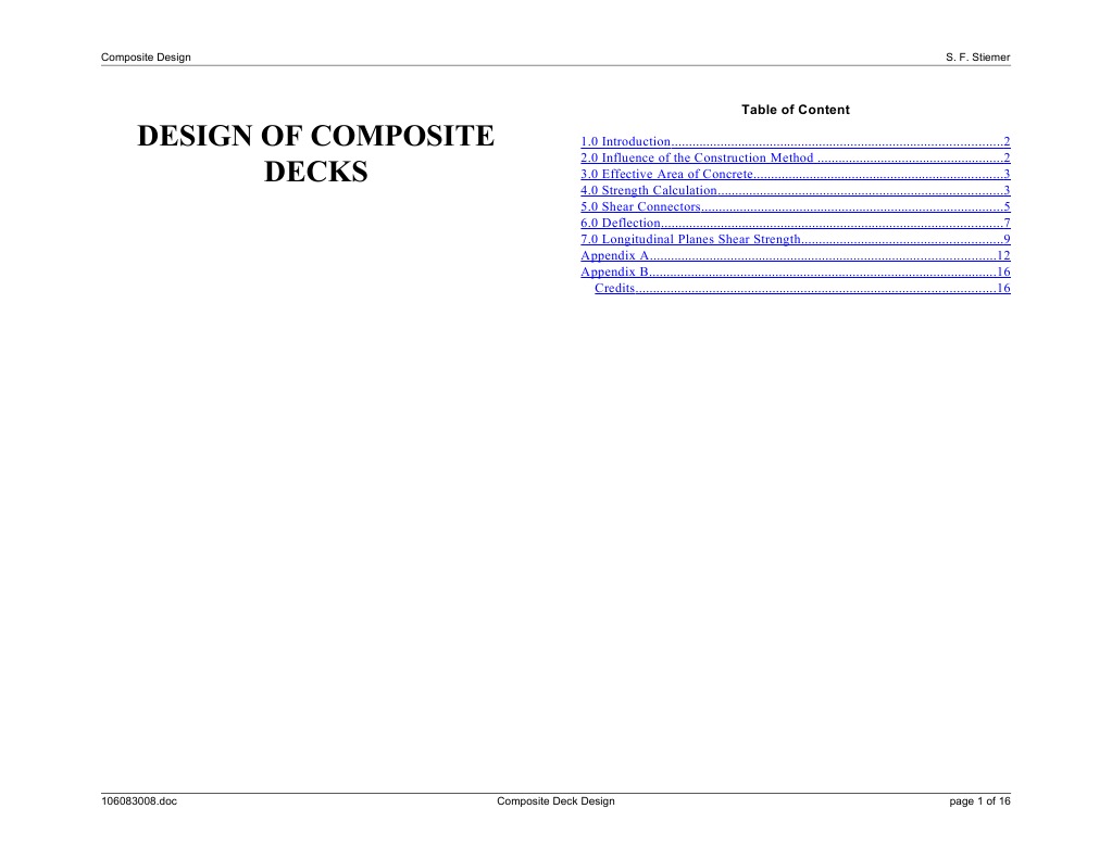 Composite Deck Design | Download Free PDF | Beam (Structure) | Truss