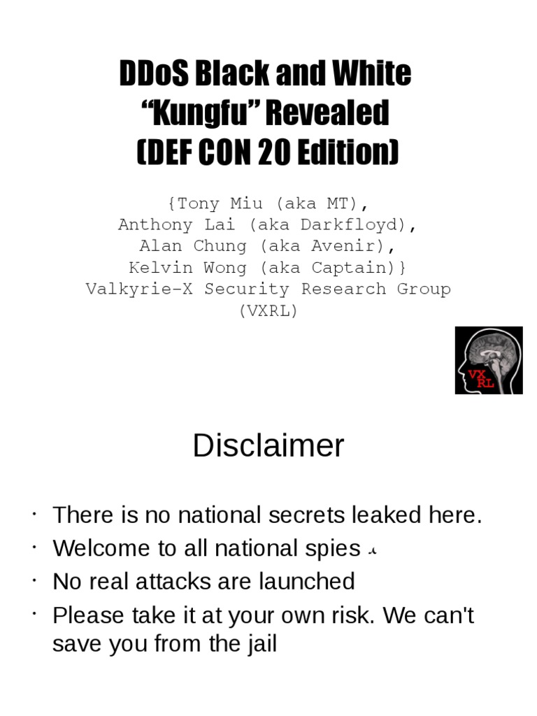 Defcon 20 Miu Panel Ddos | PDF | Transmission Control Protocol | Denial ...