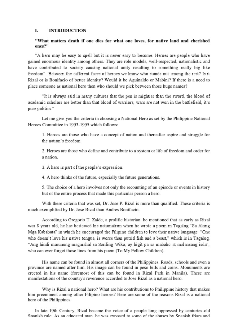 Why Jose Rizal is Our National Hero | PDF | Philippines | Languages