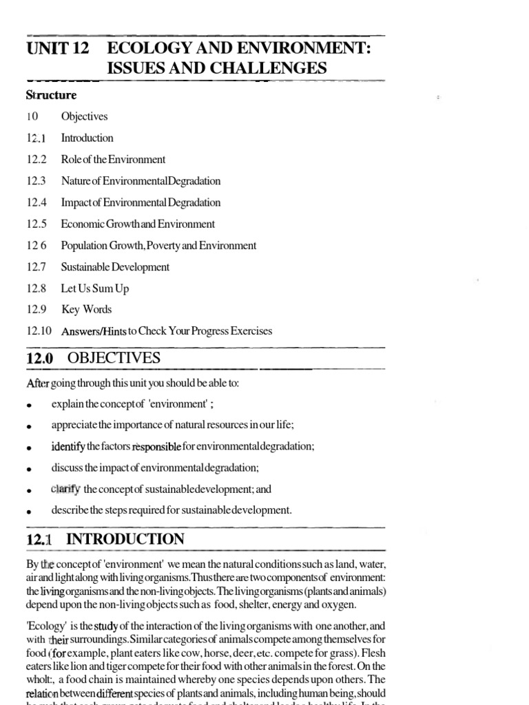 Ecology and Environmental Challenges | PDF | Sustainability | Pollution
