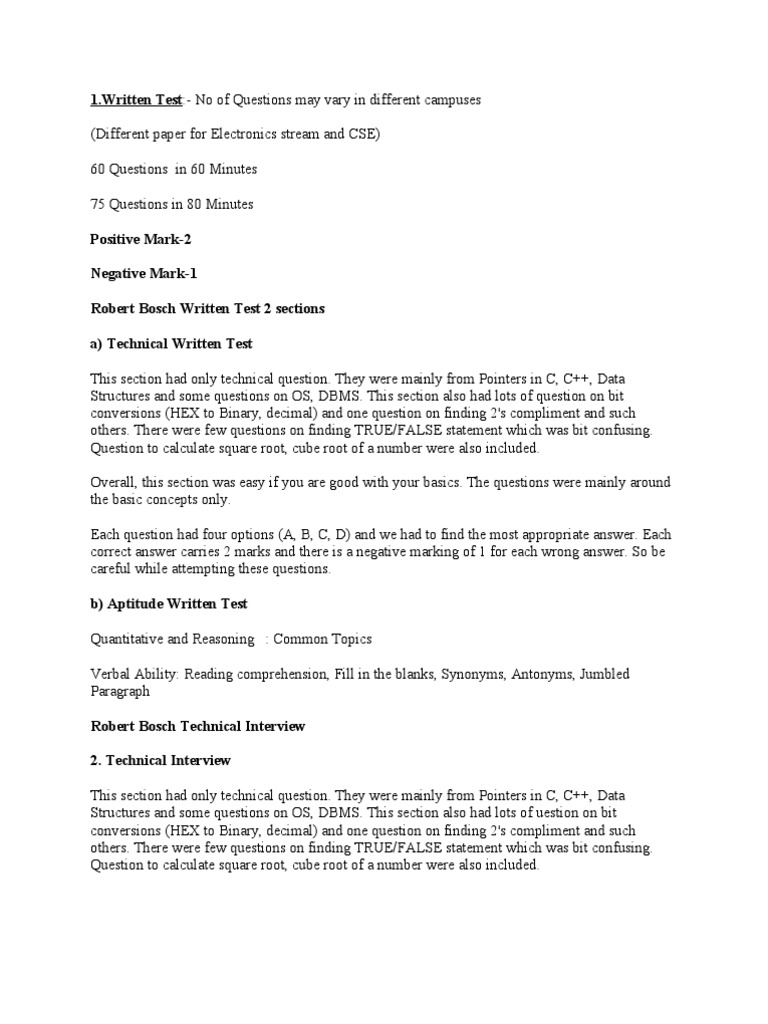 Bosch Exam: Test Format & Questions | PDF | Laminar Flow | Fluid Dynamics
