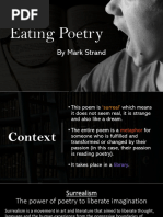 Analysis of "Eating Poetry" by Strand | PDF | Poetry | Happiness
