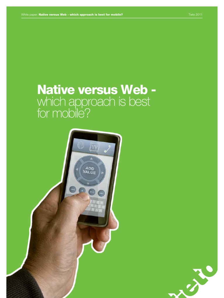 Native Versus Web White Paper | PDF | Web Application | Mobile App