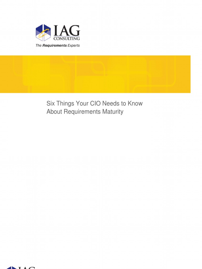 6 Things Your Cio Needs To Know | PDF | Business Analysis | Agile Software Development