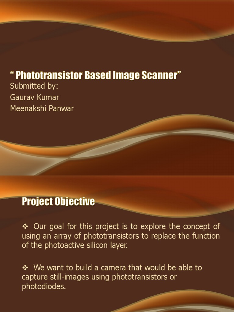 Phototransistor Based Image Scanner1 | PDF | Charge Coupled Device ...
