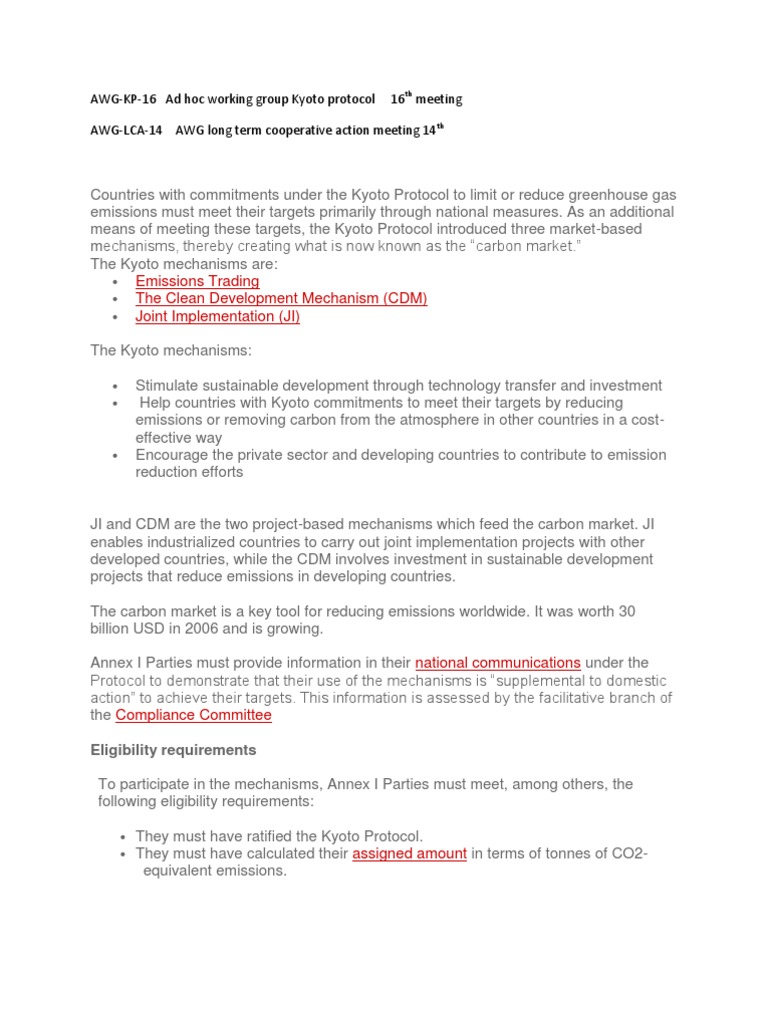 Emissions Trading The Clean Development Mechanism (CDM) Joint ...