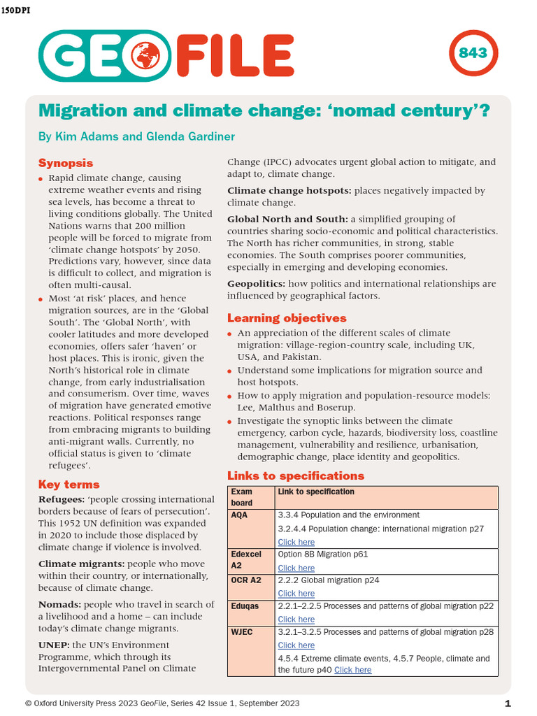 Climate Change Migration | PDF | Human Migration | Climate Change
