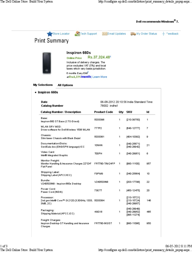 The Dell Online Store | Download Free PDF | Intel | Dell