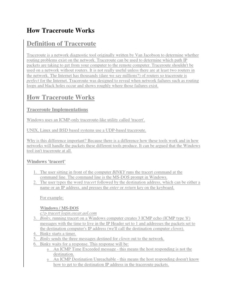 Trace Root | Download Free PDF | Internet Protocols | Data Transmission