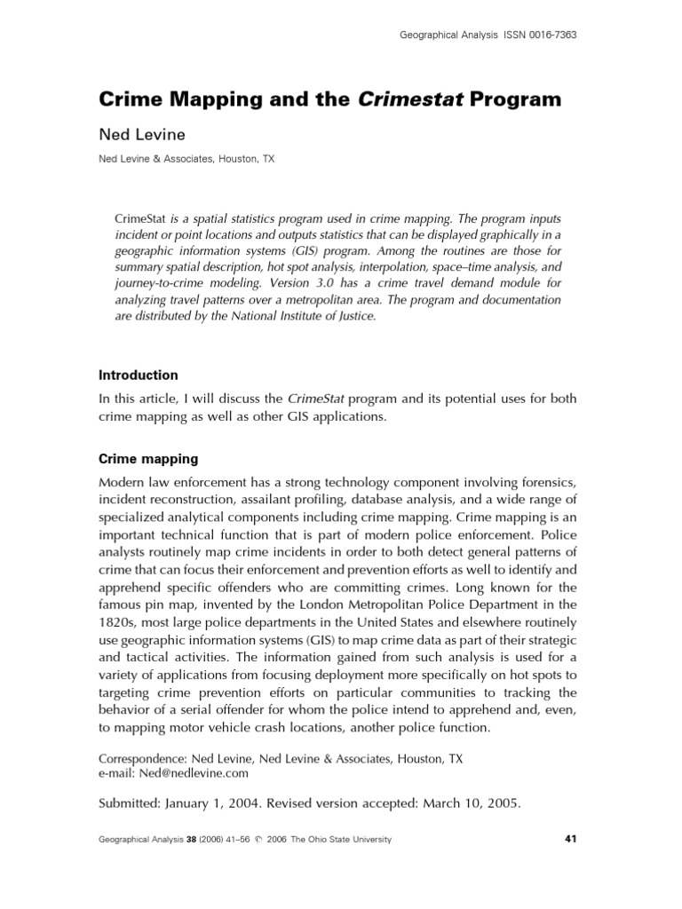 Crime Mapping and The Compstat Program | PDF | Crime Thriller ...