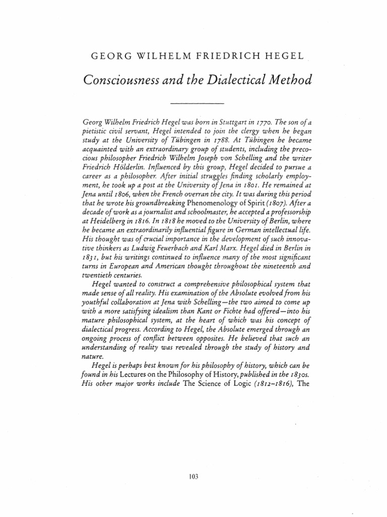 Hegel Dialectical Method | PDF