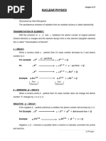 Symbols Used in Nuclear Chemistry Packet | PDF