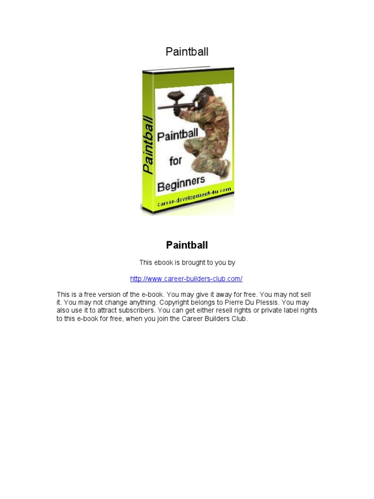 Paintball | PDF | Sports | Leisure