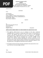 Form I For Gratuity Application | PDF