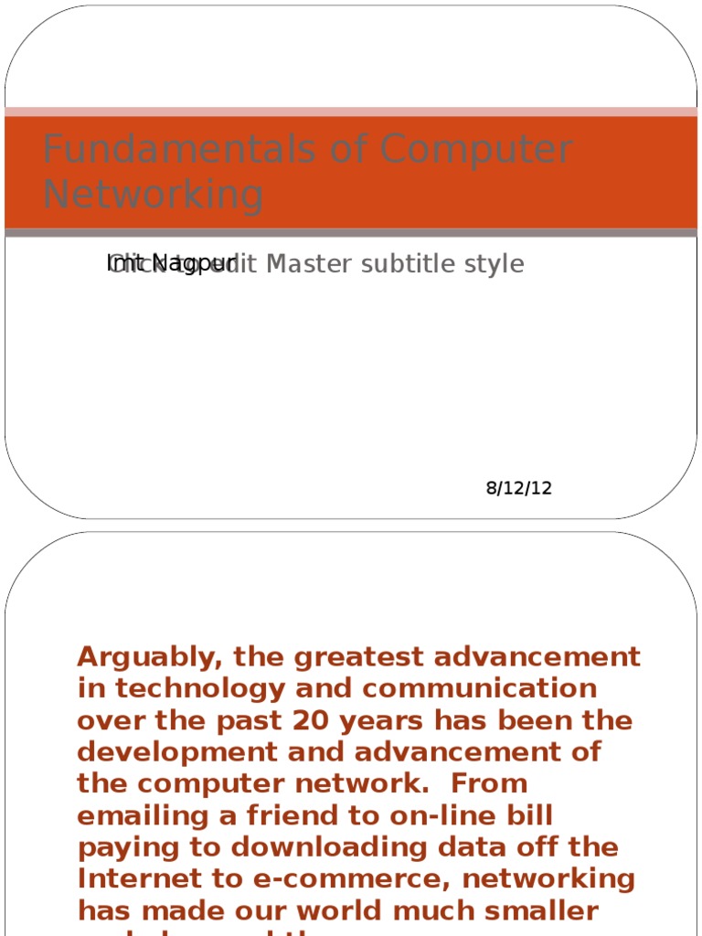 Fundamentals of Computer Networking | PDF | Network Topology | Computer ...