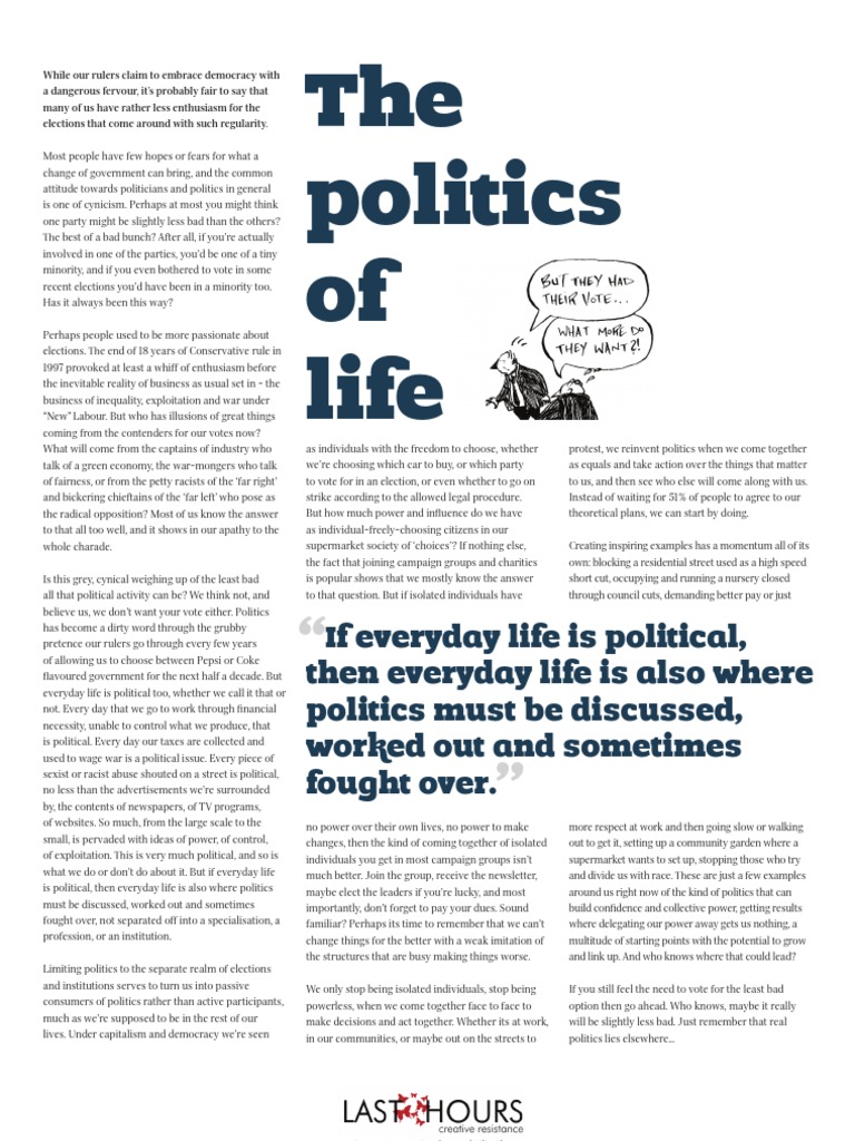 Rethinking Politics Beyond Elections | PDF | Social Ideologies | Democracy