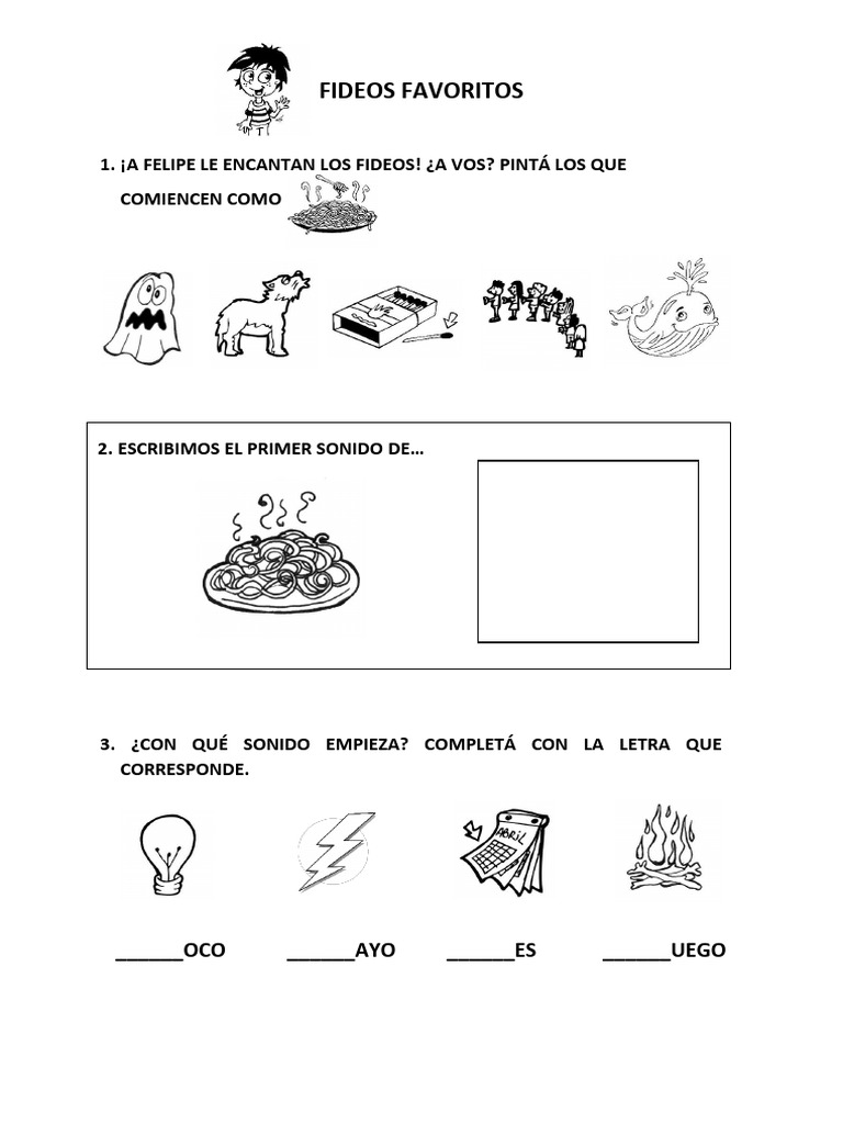 3. Los Sonidos y Las Letras (F-J-D-B-G) | PDF
