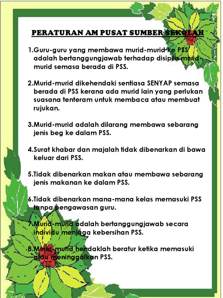 Peraturan Pusat Sumber Sekolah - GunnarqoRobles