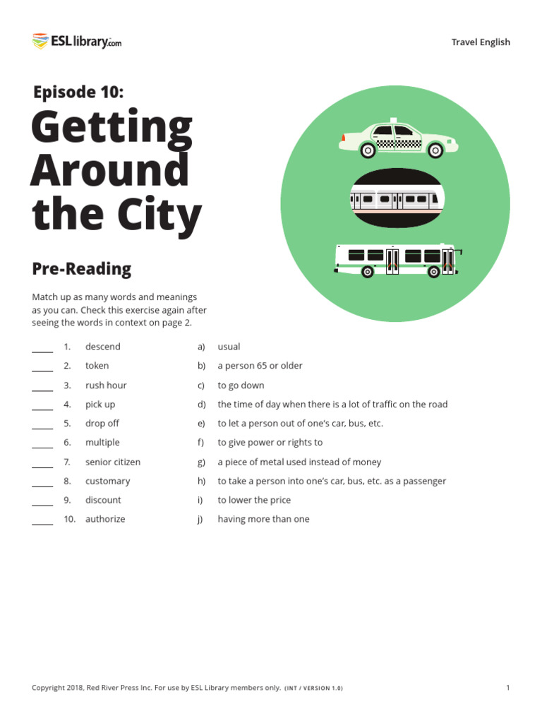 122 10 Getting Around The City US | PDF | Transport | Public Transport