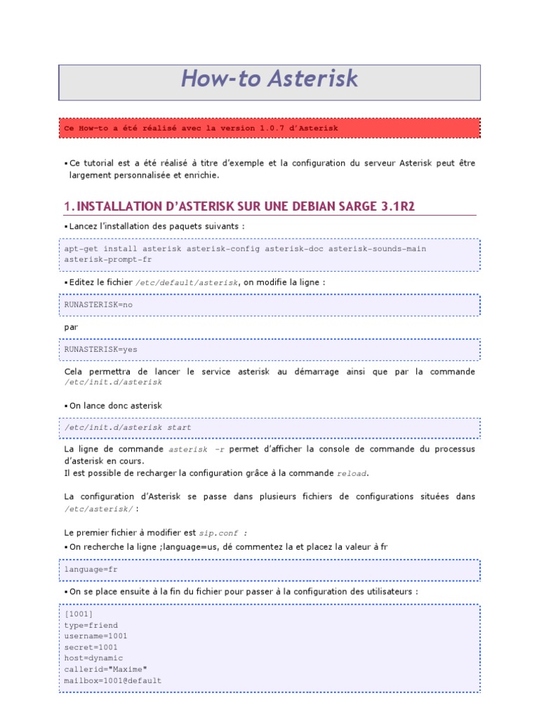 Asterisk Howto | PDF