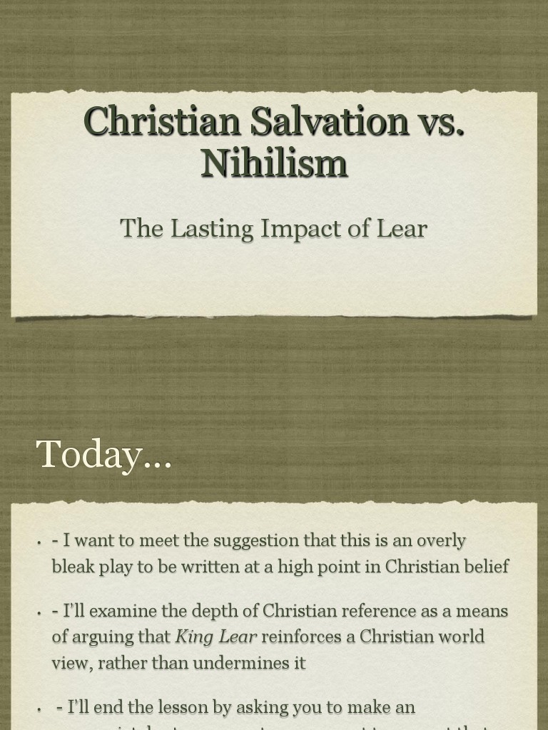 Lear As Christian Play | PDF | Religious Belief And Doctrine | Theology