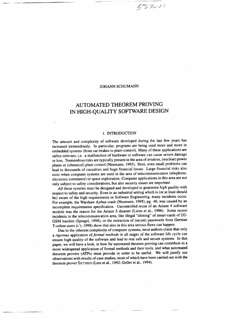 Automated Theorem Proving in High-Quality Software Design | PDF ...