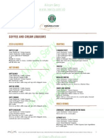 Starbucks Barista Cheat Sheet | PDF | Tea | Hot Drinks