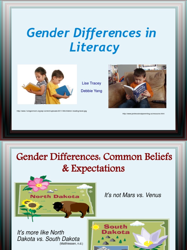 Gender Differences in Literacy | PDF | Perception | Literacy