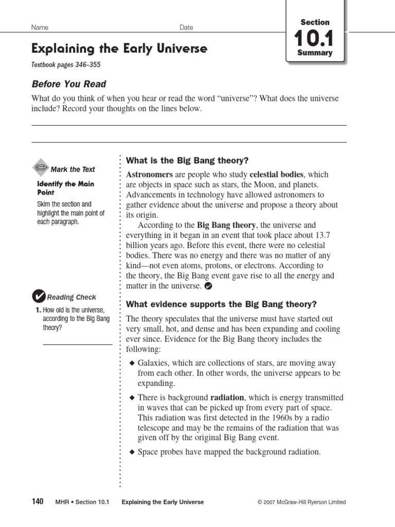 Astronomy 10 2023-24 Work Booklet Big Bang & Galaxies (Class #1) | PDF ...