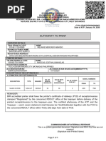 BIR Form 1921: Authority to Print | PDF | Printer (Computing) | Invoice