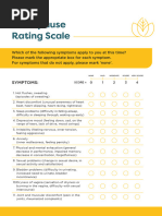 Menopause Rating Scale Questionnaire | PDF | Anxiety | Vagina