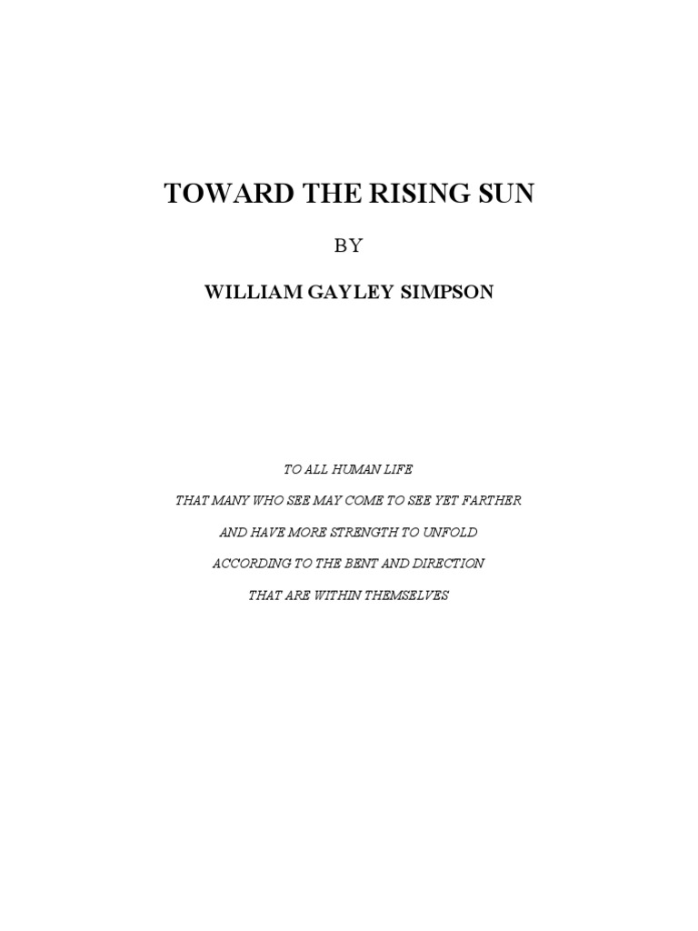 Toward The Rising Sun | PDF | Mahatma Gandhi | Truth