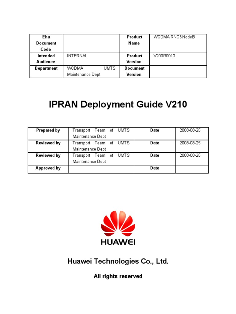 IPRAN Deployment Guide V210-20090303 | PDF | Quality Of Service ...