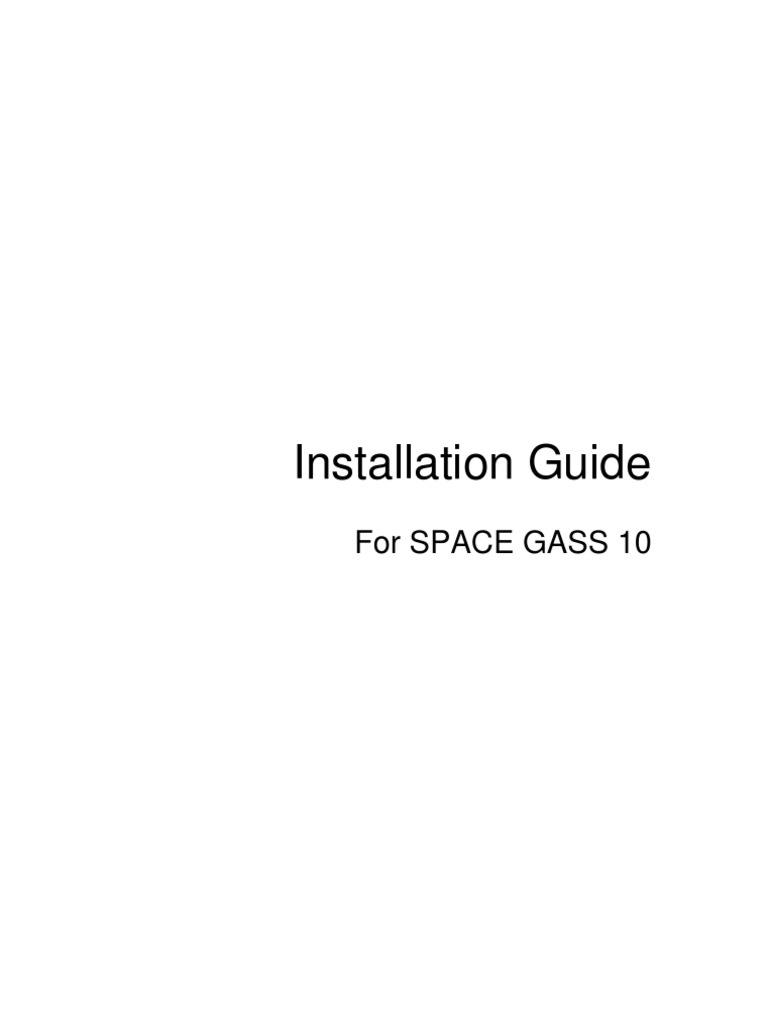 SPACE GASS 10 Installation Guide | PDF | Installation (Computer Programs) | Port (Computer ...