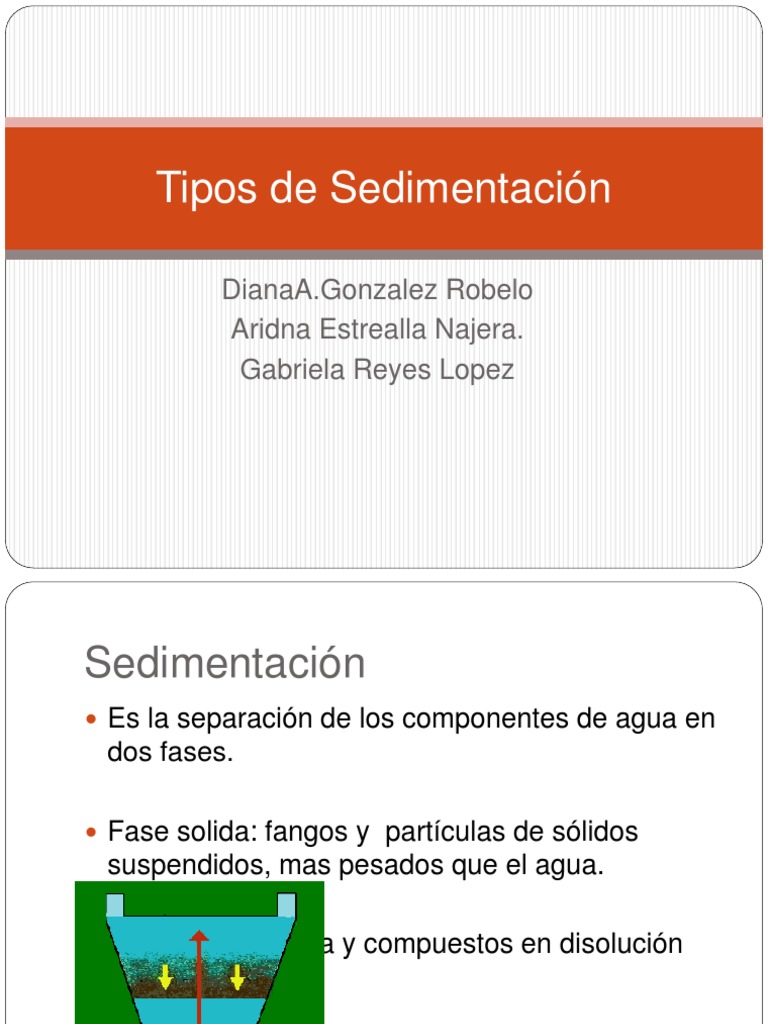 Tipos de Sedimentación | Sedimentación | Líquidos | Prueba gratuita de ...