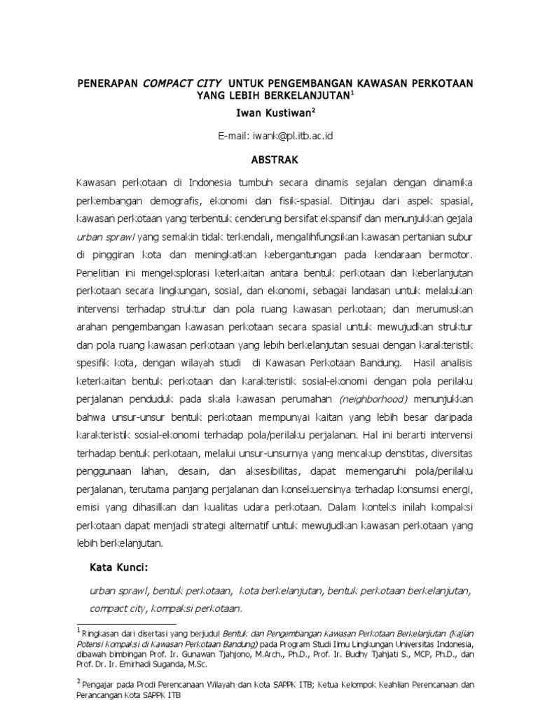 Compact City | PDF | Sains & Matematika