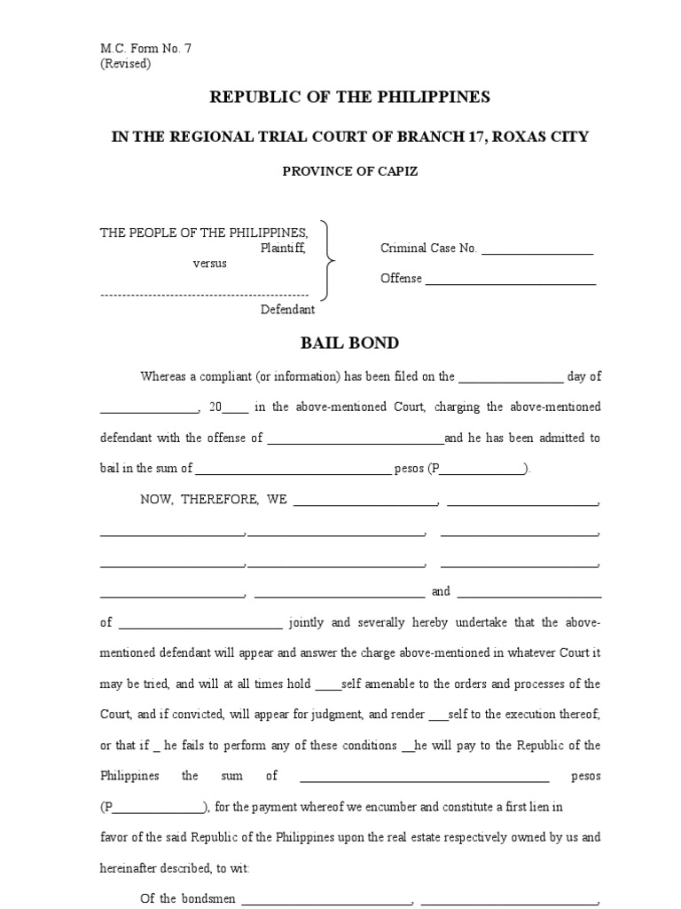 Bail Bond | PDF | Bail | Surety Bond