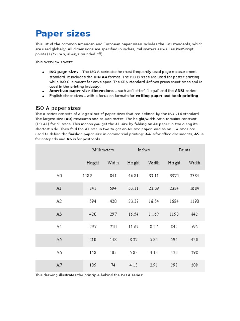 Paper Sizes | Download Free PDF | Graphic Design | Office Work