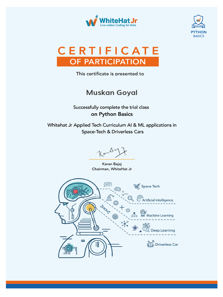 Coding Trial Class Certificate | PDF