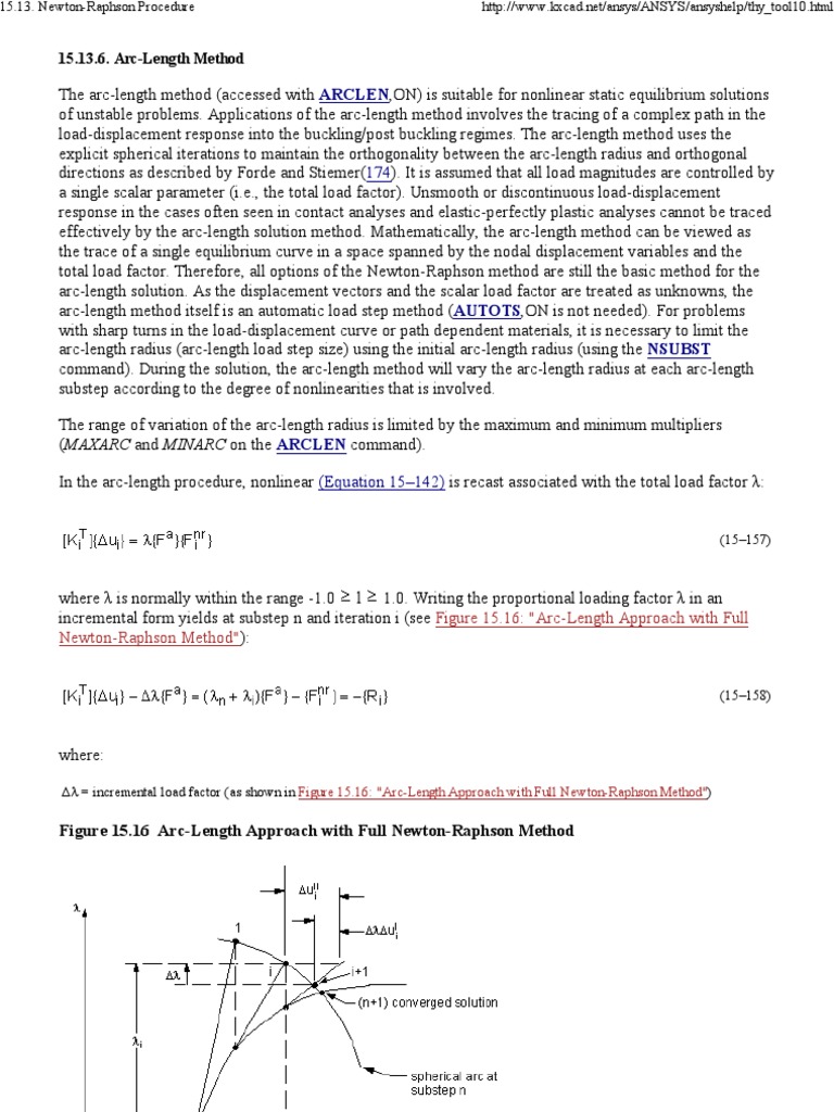 Ansys - Arc Length | PDF | Sphere | Nonlinear System